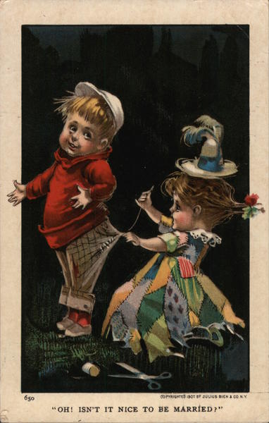 Set of 7: Simple Life Series 65 Children Postcard