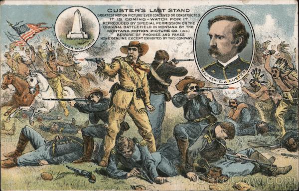 Custer's Last Stand the Movie Advertising Postcard