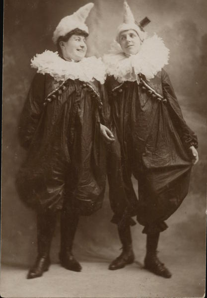 Two Jesters Circus Postcard