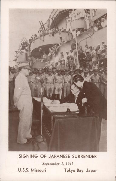 Signing of Japanese Surrender, September 1,1945 - U.S.S. Missouri ...