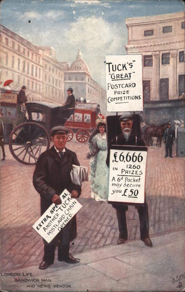 Tuck's Great Postcard Prize Competitions Announcement Post Card Clubs ...