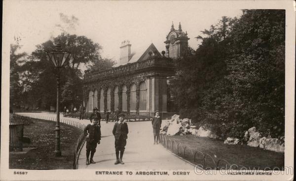 Entrance to Arboretum Derby, England Postcard