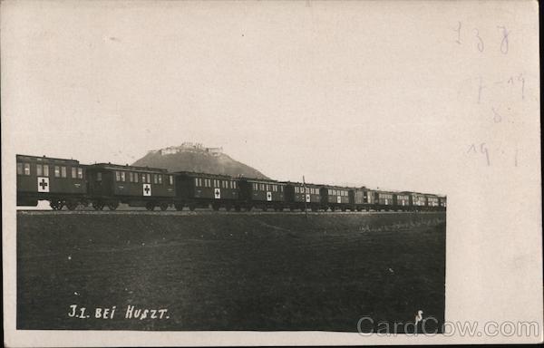 A Red Cross Train Trains, Railroad Postcard
