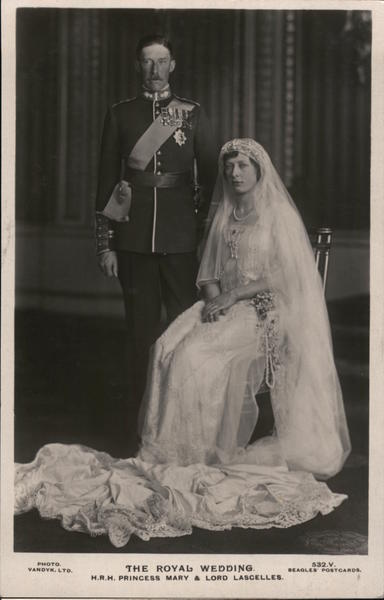 The Royal Wedding -- H.R.H. Princess Mary & Lord Lascelles Royalty Postcard