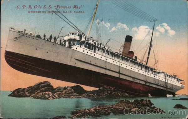 C.P.R. Co's S.S. Princess May wrecked on Sentinel Island, Alaska Boats ...