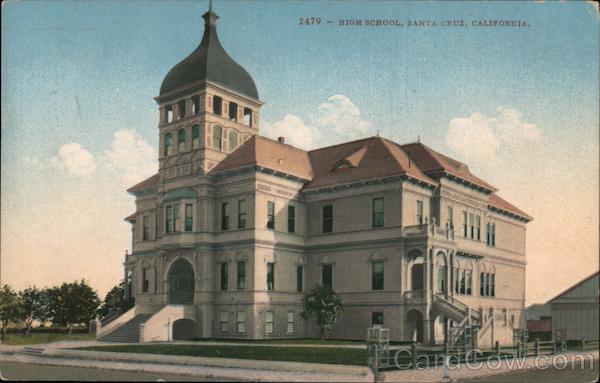 High School Santa Cruz, CA Postcard
