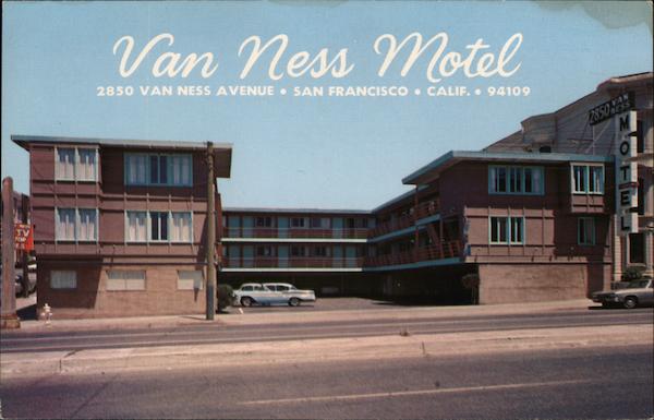 Van Ness Motel San Francisco, CA Postcard