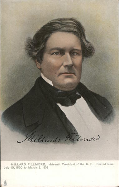 President Millard Fillmore Presidents Postcard