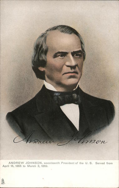 President Andrew Johnson Presidents Postcard