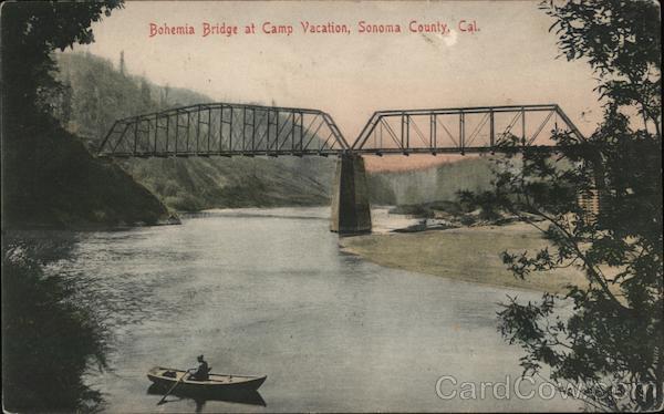 Bohemia Bridge - Sonoma County Vacation, CA Postcard
