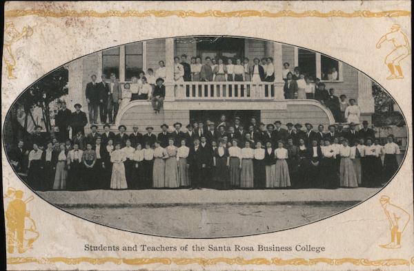 Students and Teachers of the Santa Rosa Business College California ...