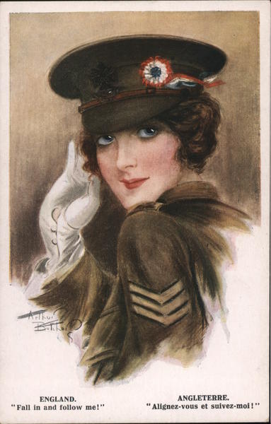 England. Fall in and follow me! signed Arthur Butcher Artist Signed ...