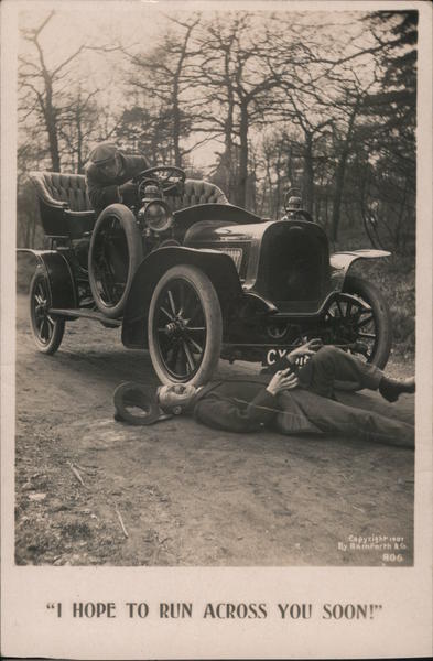 I hope to run across you soon! man being run over by car Comic, Funny ...