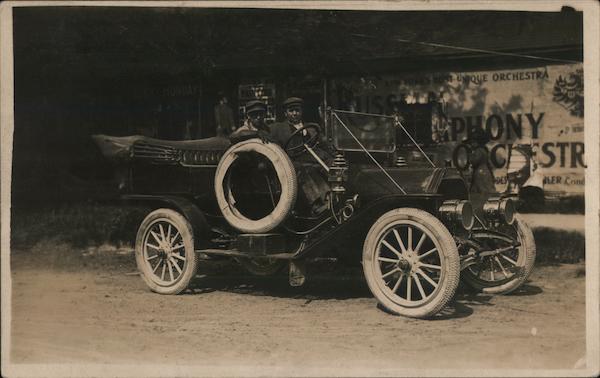 Early automobile Cars Postcard