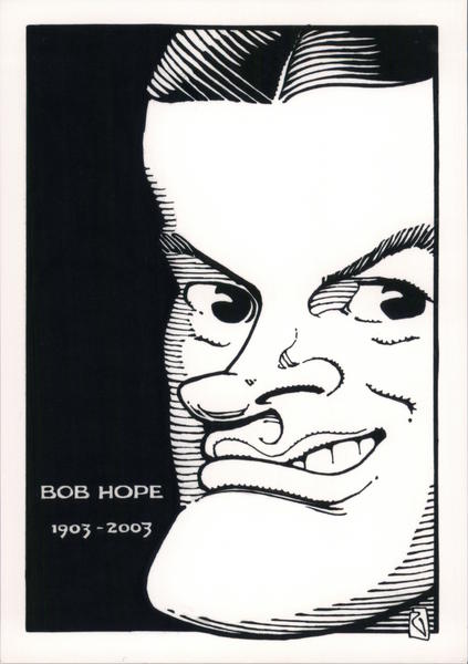 Bob Hope by Rick Geary Cartoons Postcard