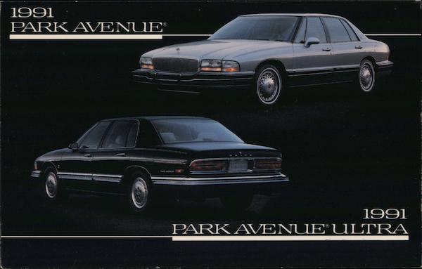 Buick Park Avenue and Ultra 1991 Cars Postcard