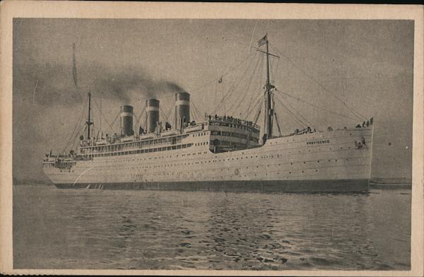 SS Providence - Fabre Line Cruise Ships Postcard