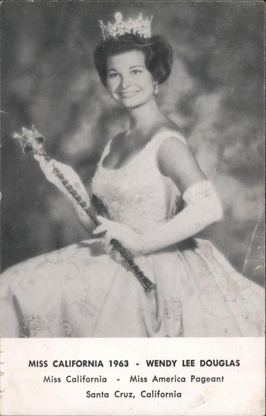 Miss California 1963 - Wendy Lee Douglas Women Postcard