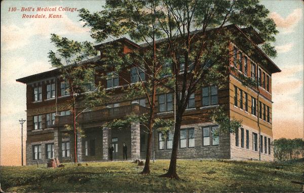 Bell's Medical College Rosedale, KS Postcard