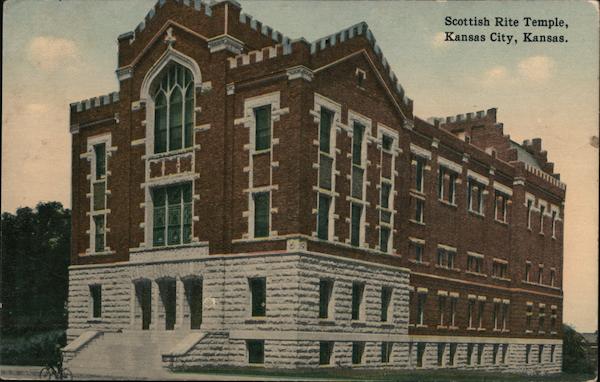 Scottish Rite Temple Kansas City, KS Postcard