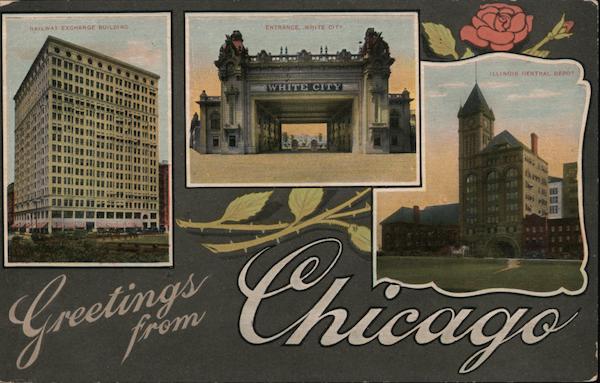 Greetings From Chicago Illinois Postcard