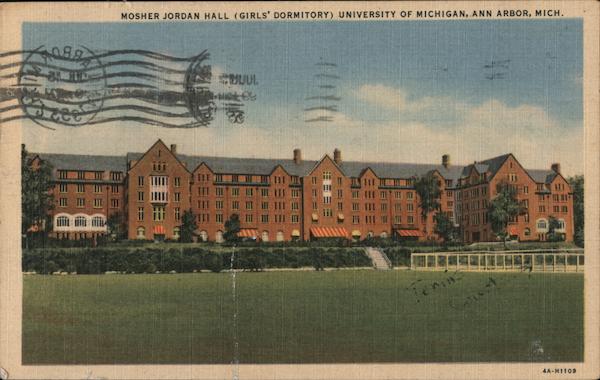 Mosher Jordan Hall (Girl's Dormitory) University of Michigan Ann Arbor ...