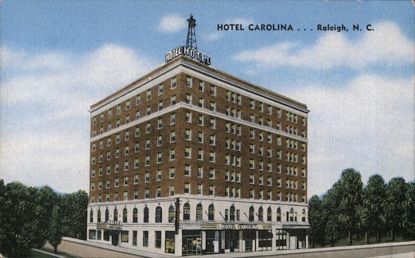 Hotel Carolina Raleigh, NC Postcard