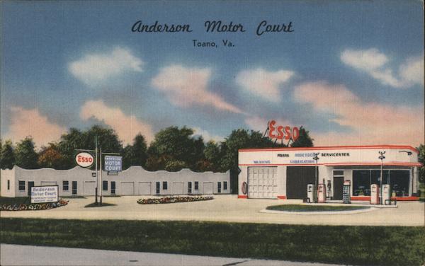 Anderson Motor Court Toano, VA Postcard