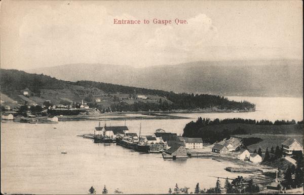 Entrance to Gaspe Que. Quebec Canada Postcard