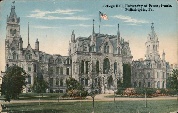 College Hall, University of Pennsylvania Philadelphia, PA Postcard