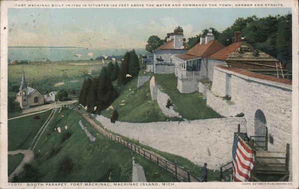 South Parapet, Fort Mackinac Mackinac Island, MI Postcard