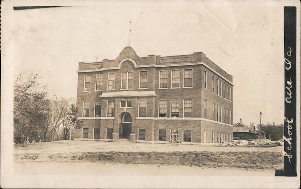 Brick School Ute, IA Postcard