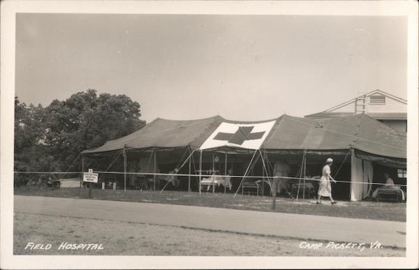 Field Hospital, Camp Pickett Virginia Postcard