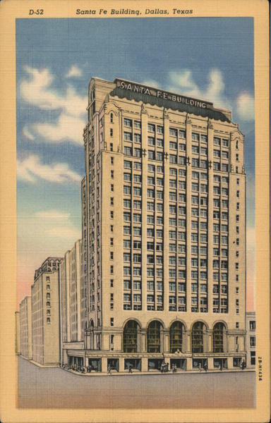 Santa Fe Building Dallas, TX Postcard