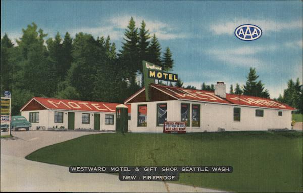 Westward Motel and Gift Shop Seattle, WA Postcard