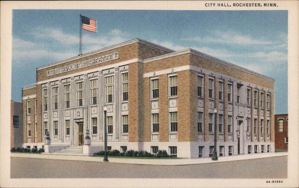 City Hall Rochester, MN Postcard