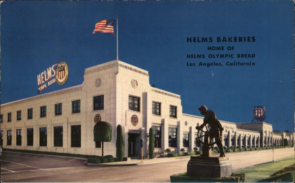 Helms Bakeries, the Home of Helm's Olympic Bread Los Angeles, CA Postcard