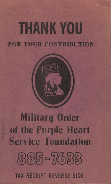 Military Order of the Purple Heart Service Foundation Postcard
