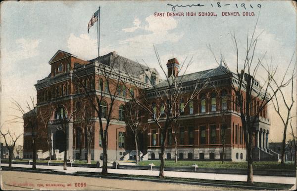East Denver High School Colorado Postcard