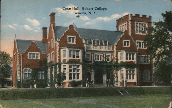 Coxe Hall, Hobart College Geneva, NY Postcard