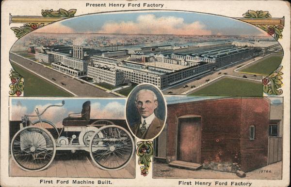 President Henry Ford Factory Detroit, MI Postcard