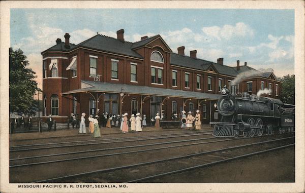 Missouri Pacific Railroad Depot Sedalia, MO Postcard