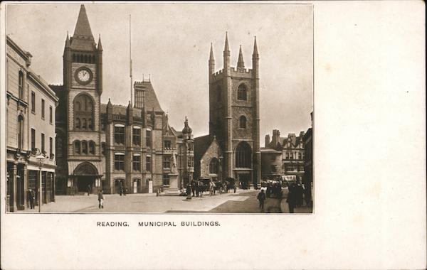 Municipal Buildings, Friar Street Reading, England Postcard