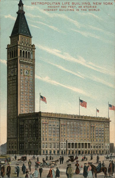 Metropolitan Life Building New York, NY Postcard