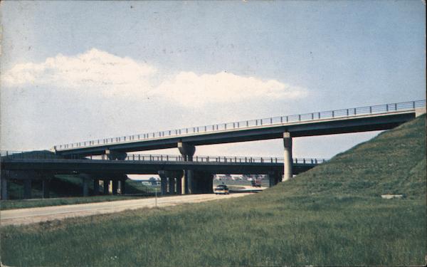 Double Overpass - New York State Thruway Buffalo, NY Postcard Double Overpass - New York State Thruway Buffalo, NY Postcard