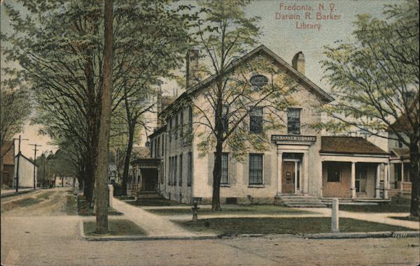 Fredonia, N.J., Darwin R. Barker Library New York Postcard
