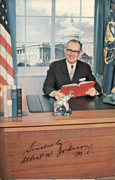 Reelect Albert W. Johnson Pennsylvania Political Postcard