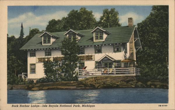 Rock Harbor Lodge Isle Royale National Park, MI Postcard