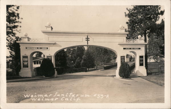 Weimar Sanitarium California Postcard