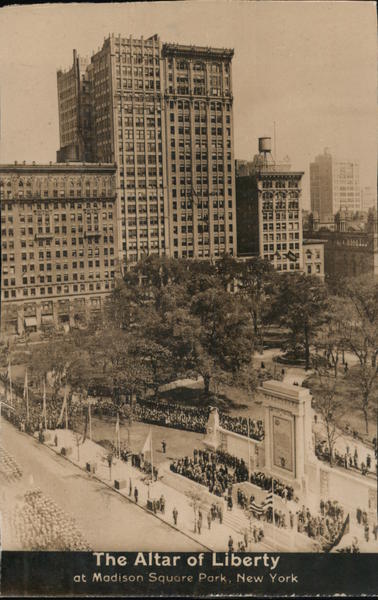 Altar of Liberty at Madison Square Park New York, NY Postcard